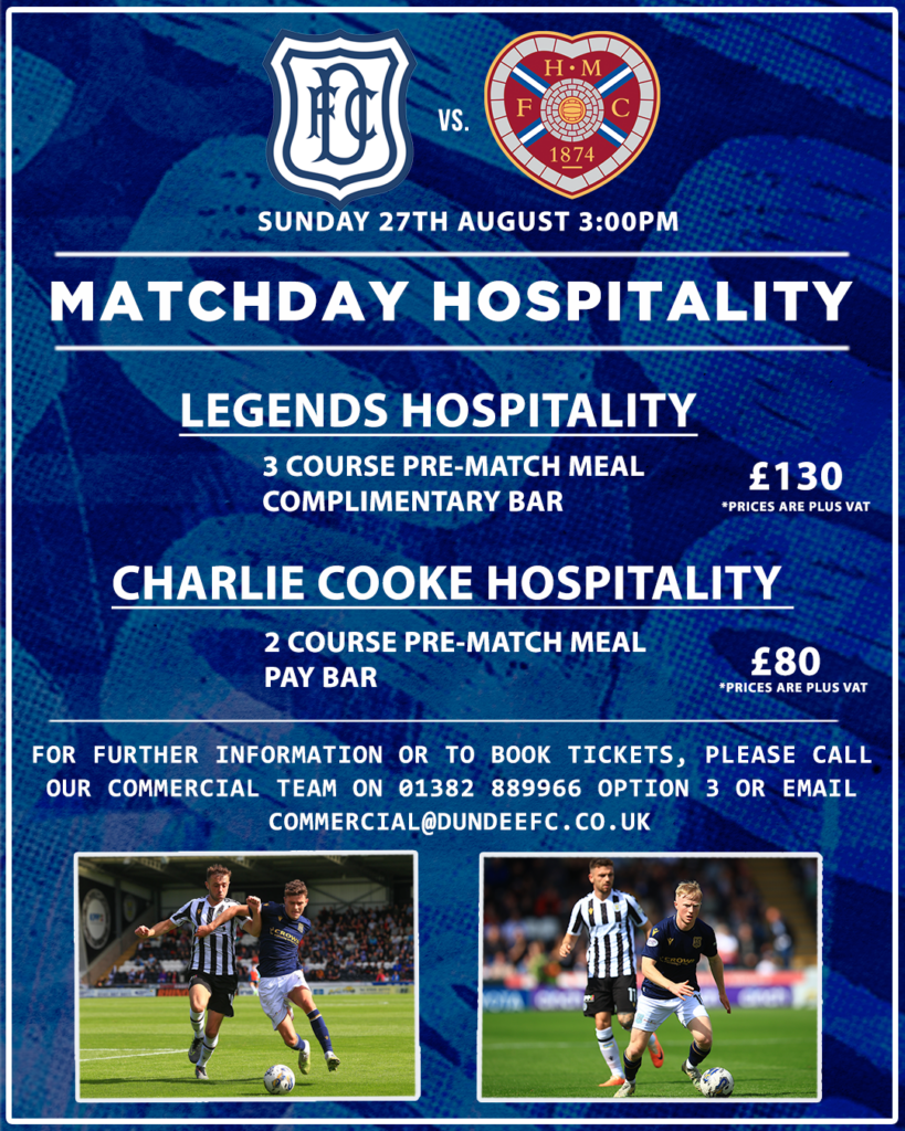 Matchday Hospitality - Hearts - Dundee Football Club - Official Website