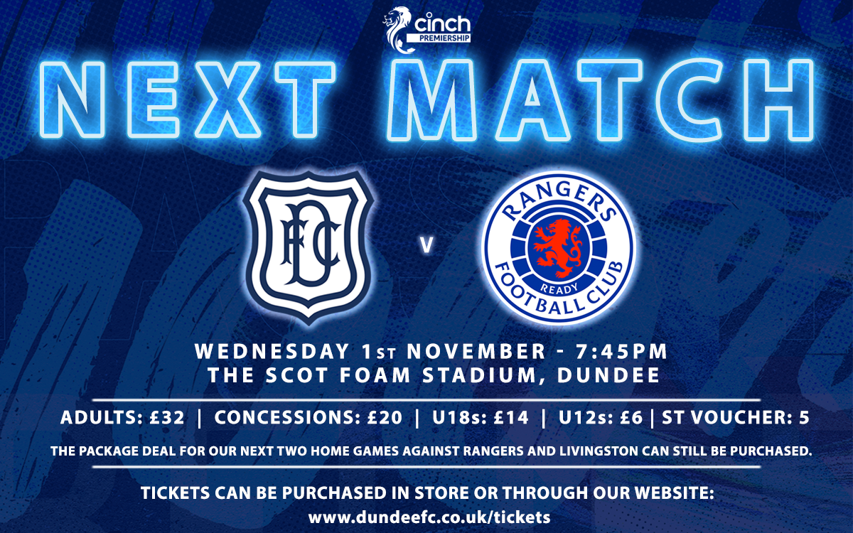 Rangers – Next Match - Dundee Football Club - Official Website