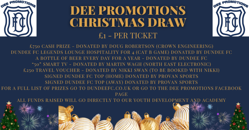 Dee Promotions Christmas Draw - Dundee Football Club - Official Website